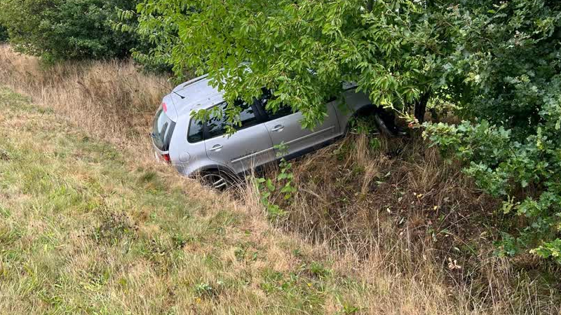 Automobiliste eindigt in sloot langs N316 bij Zeddam