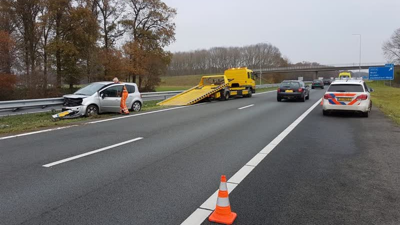 Man gewond bij eenzijdig ongeval op A18